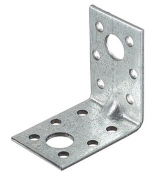 Уголок крепежный усиленный оцинкованный 50x50x35x2.5 мм (10 шт.)