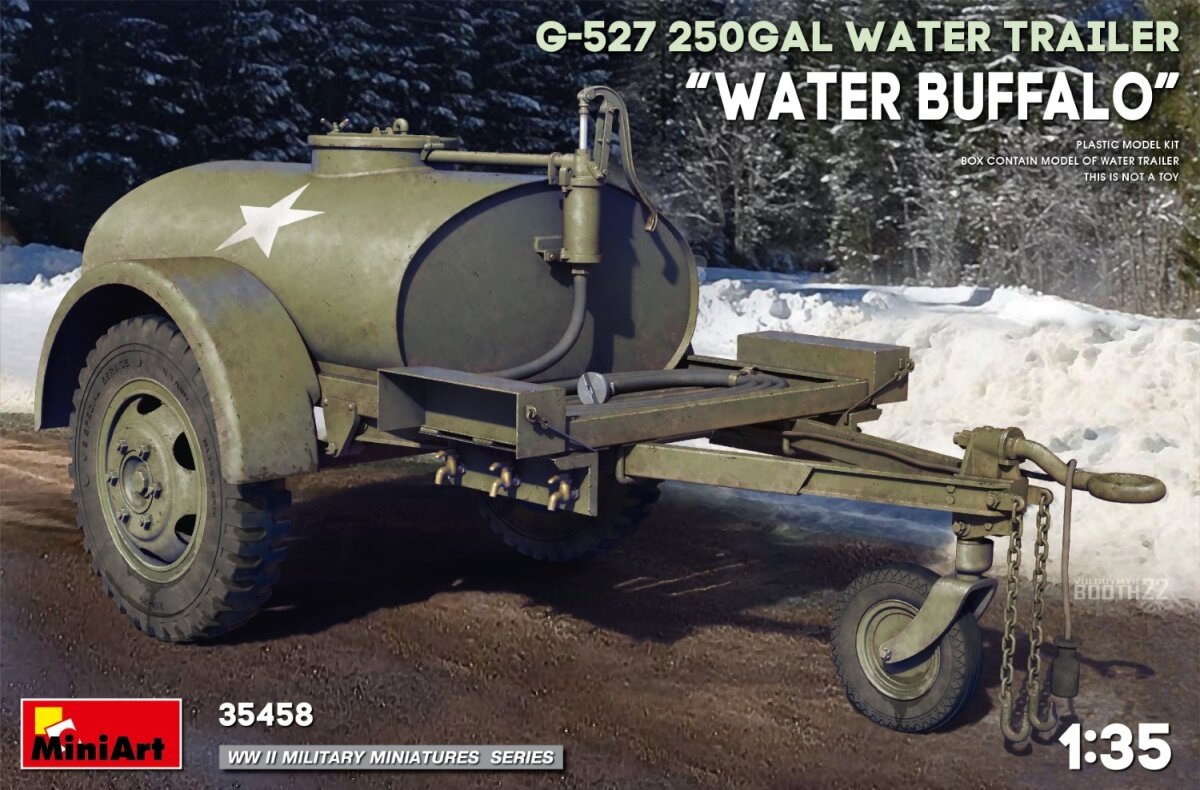 35458 MiniArt Американский прицеп-бочка для воды G-527 250gal "Water Buffalo" 1/35