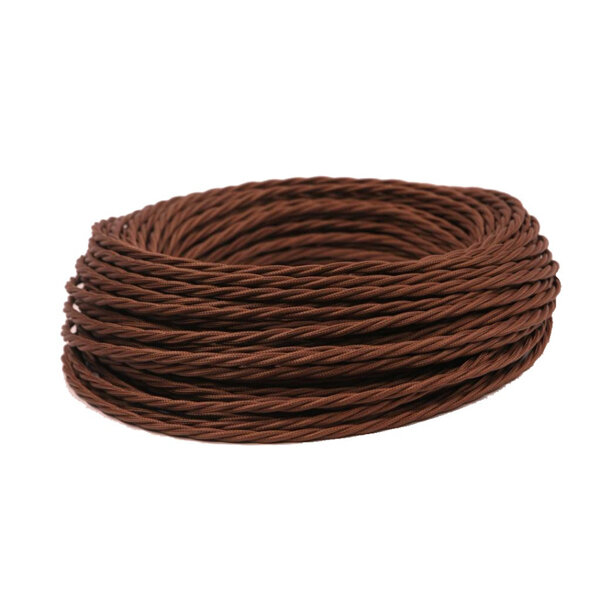 Провод ретро витой МезонинЪ 3х2,5 мм2 коричневый (10м)
