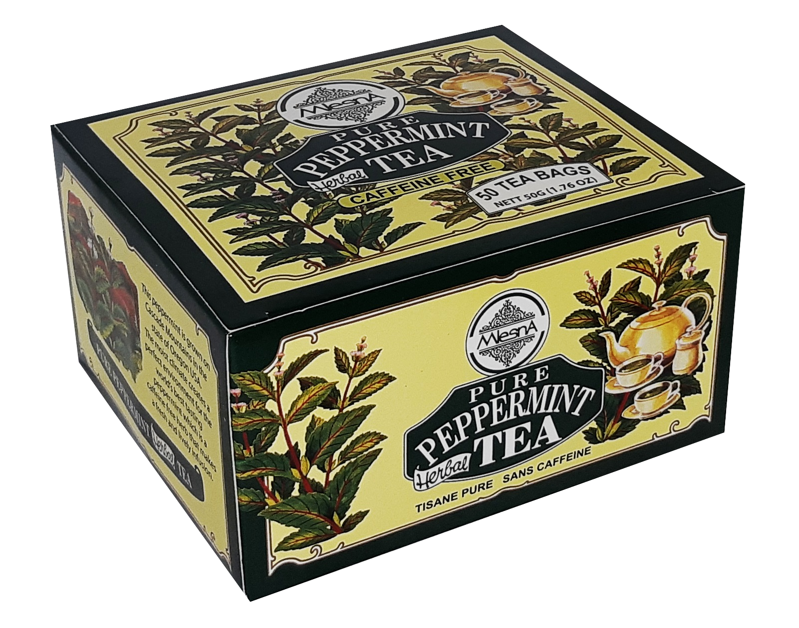 Чай травяной Mlesna «Peppermint» (Перечная Мята) в пакетиках, 50шт. * 1 гр.