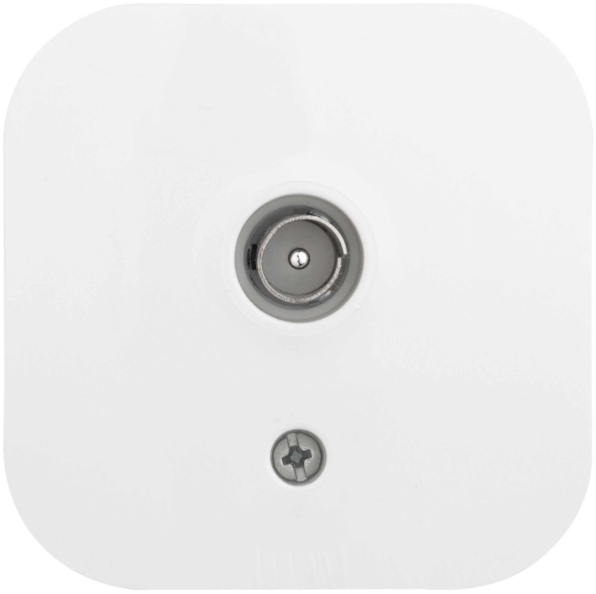 Розетка Legrand Quteo TV 782215, антенное гнездо, белый, 1 пост, IP20