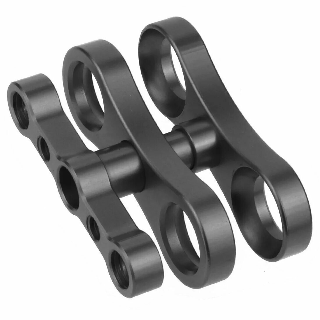 Шаровой зажим-бабочка 1 дюйма из алюминиевого сплава для дайвинга CNC Updated Black, Feichao Logo