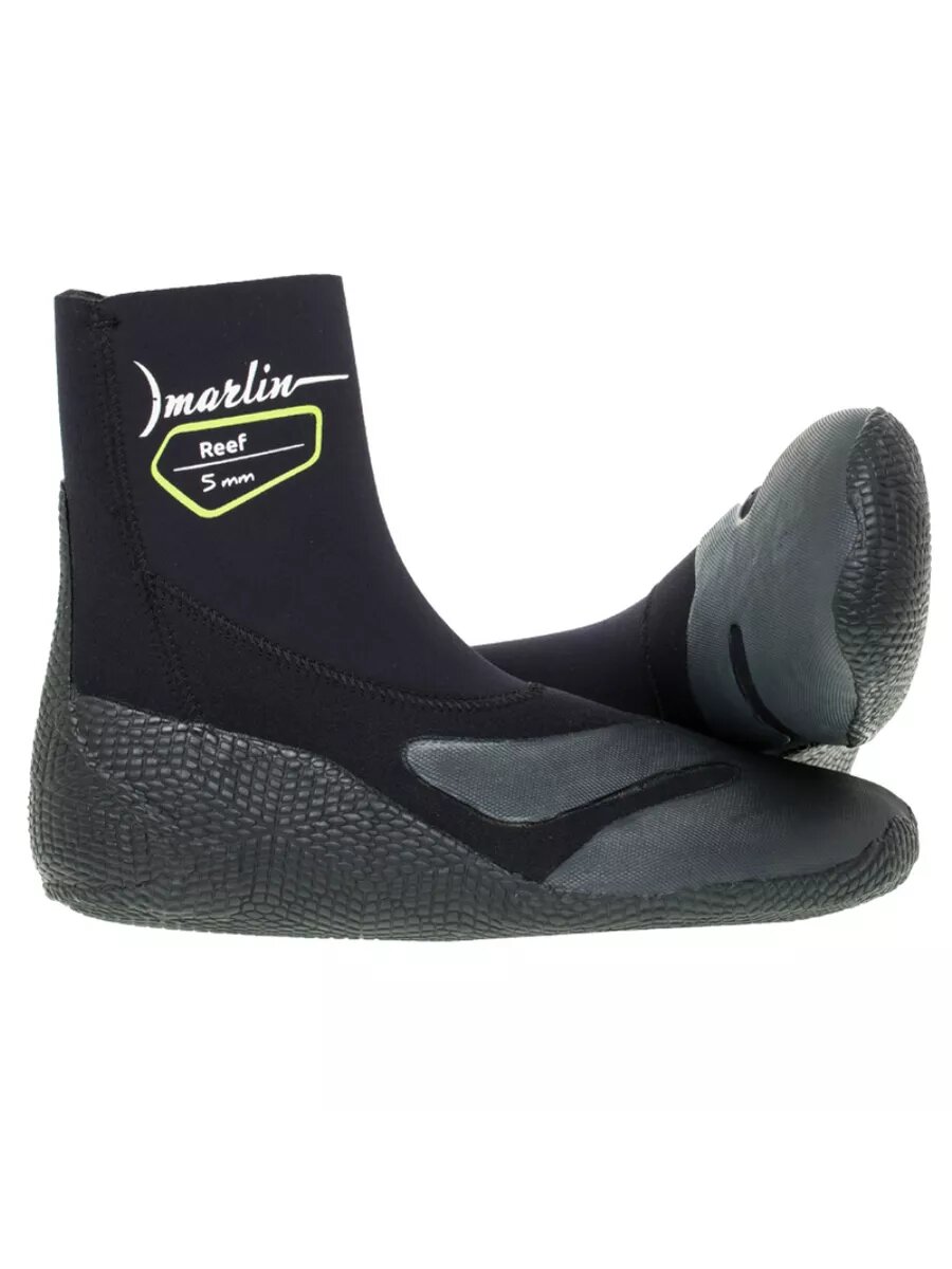 Неопреновые ботинки для плавания Marlin Reef 3 мм, цвет черный, р. L