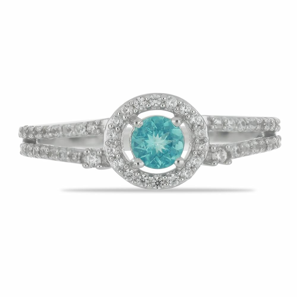 Кольцо, серебро, 925 проба, родирование, циркон