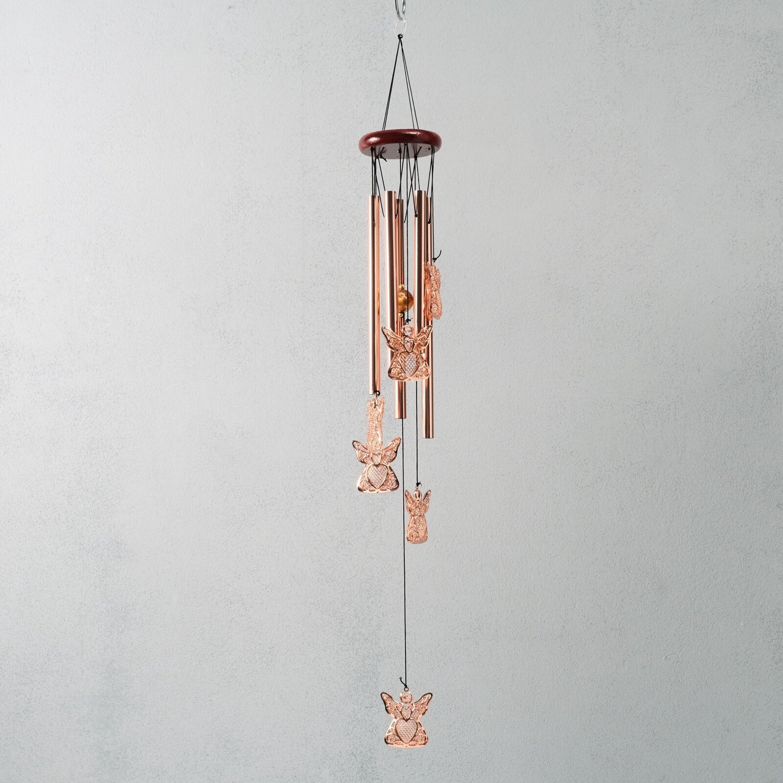 Музыка ветра «Ангелы», металл, 5 трубок, 6 ангелов 67 см