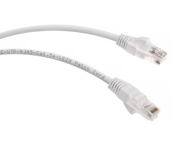 Кабель патч-корд UTP 5e кат. 1,5м. Cabeus PC-UTP-RJ45-Cat.5e-1.5m-WH-LSZH