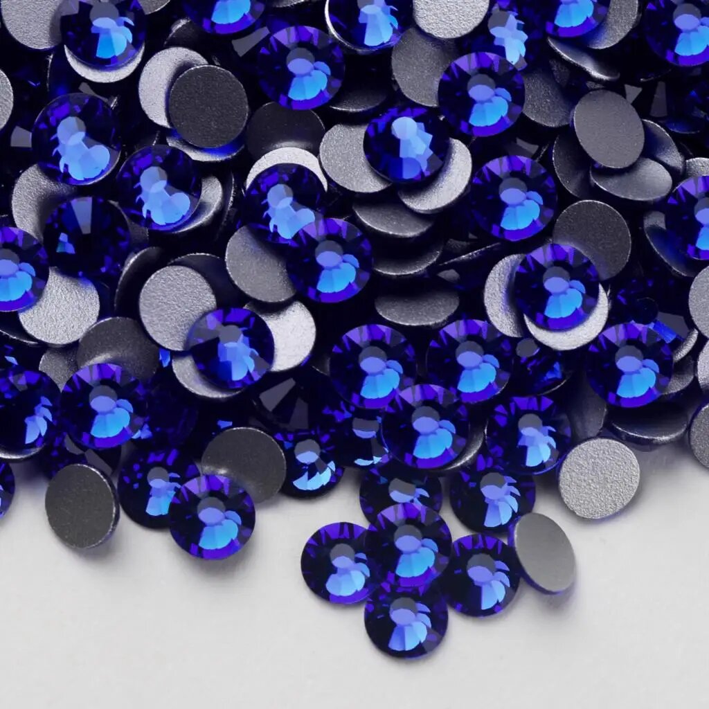 Стразы кристаллы горячей фиксации SS3-SS40 Темно-синий, SS30 288pcs, H06Sapphine