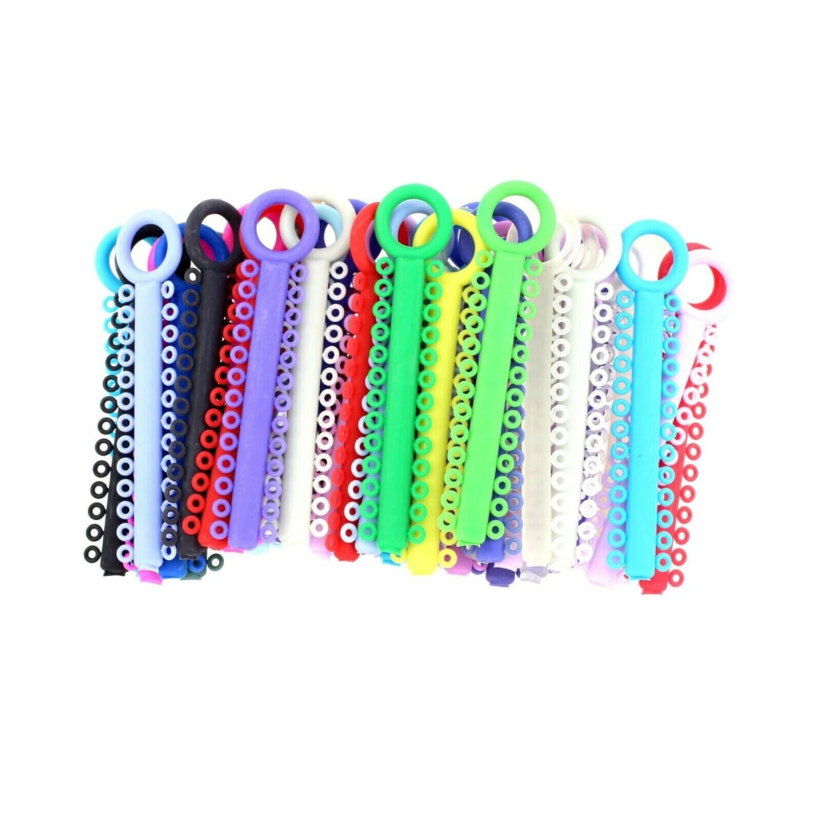 Ортодонтические лигатуры DCLOUD 1040 шт, силиконовые, 36 цветов Mixed