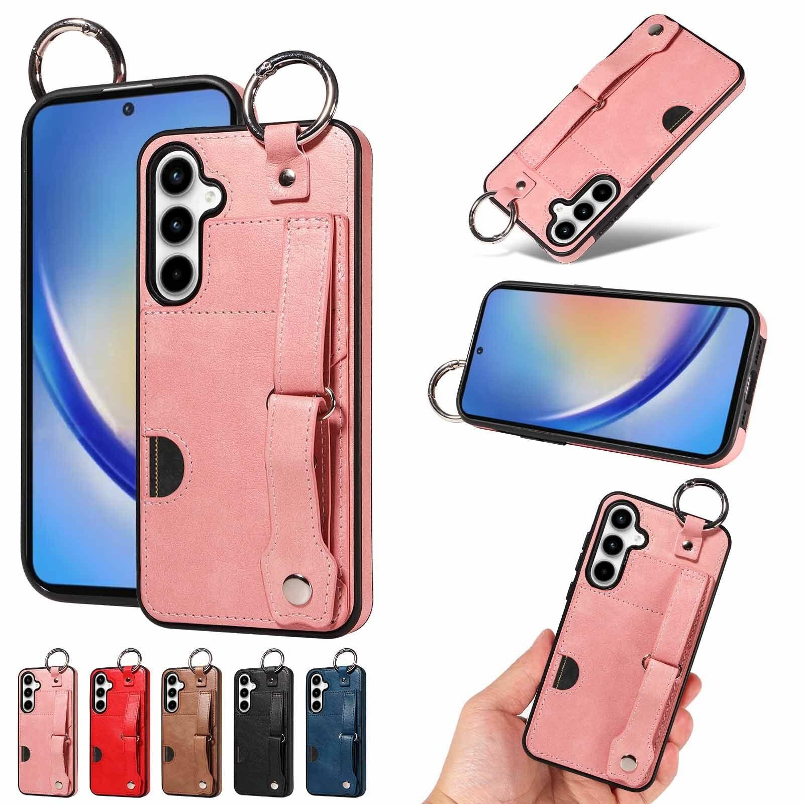 Подходит для Samsung Galaxy A35 5G /(Самсунг Галакси A35)(5Джи) Роскошная кожа противоударный, кронштейны, Новый продукт