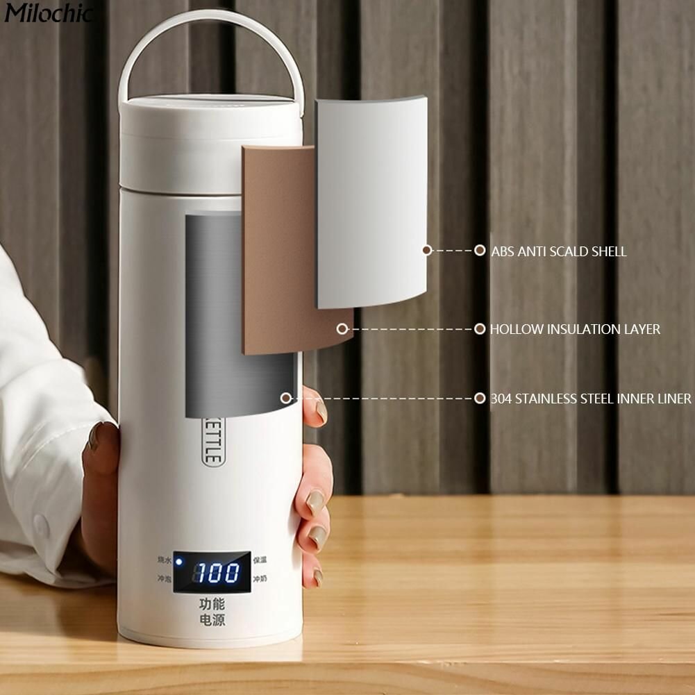 Портативная кружка-кипятильник с USB и функцией поддержания температуры