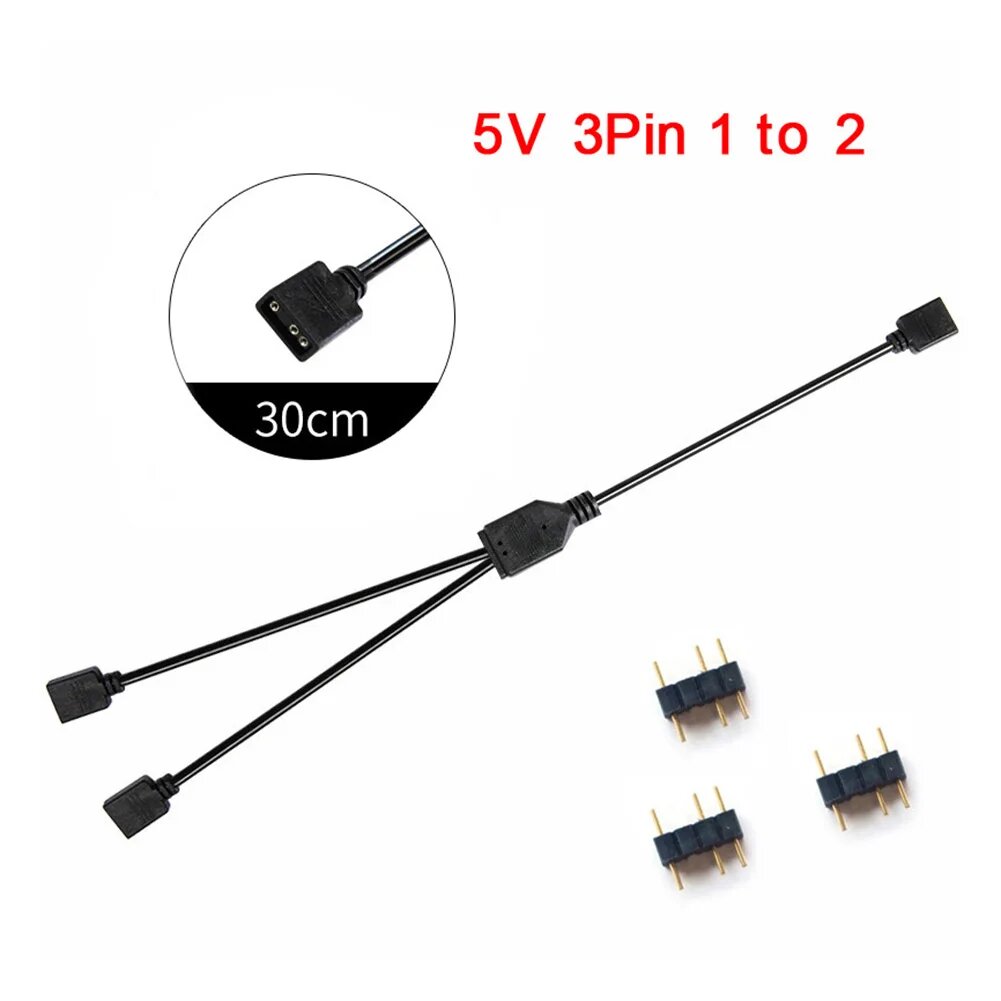 5 В 3-контактный разветвитель ARGB для светодиодной ленты MSI ASUS ASRock Компьютер 1–1 2 3 4 Адаптер удлинителя с подключаемыми аксессуарами