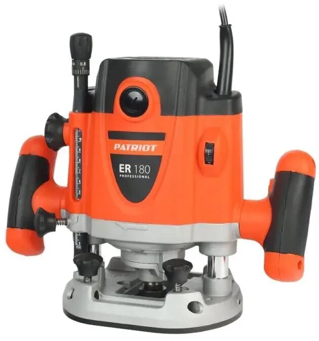 Фрезер PATRIOT ER 180, плавный пуск, регулировка частоты вращения, оранжевый