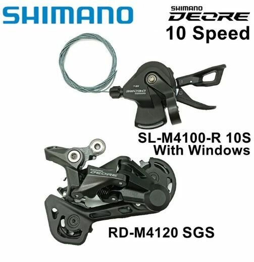 Shimano Deore M4100 10-ступенчатый SL-рычаг переключения(с окошком) +M4120 RD-задний переключатель
