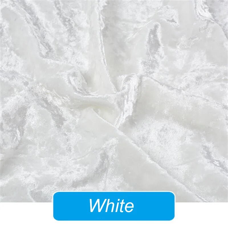 Бархатная ткань Amyries 50*160 см золотого цвета Белый, 50CMx160CM, White