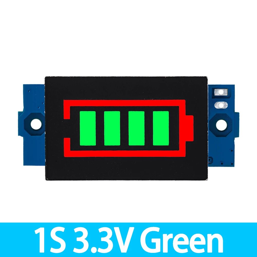 Индикатор заряда аккумулятора 1S 3.7V Green