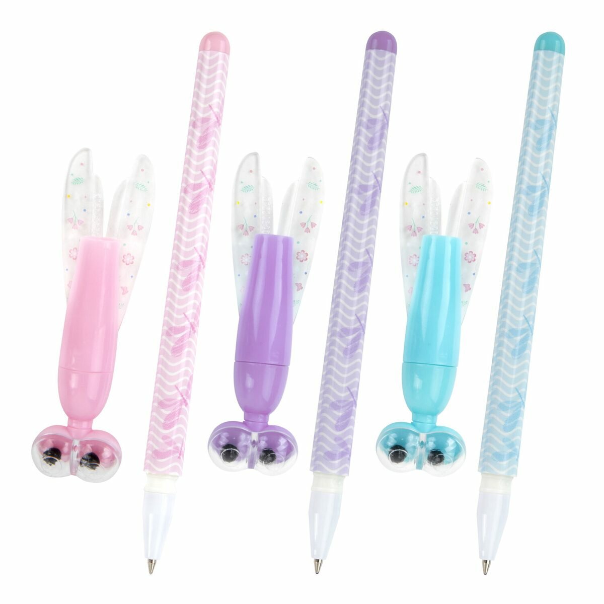 Ручка шариковая фигурная Юнландия "Стрекоза" (0.35мм, синяя) (143789), 12шт.