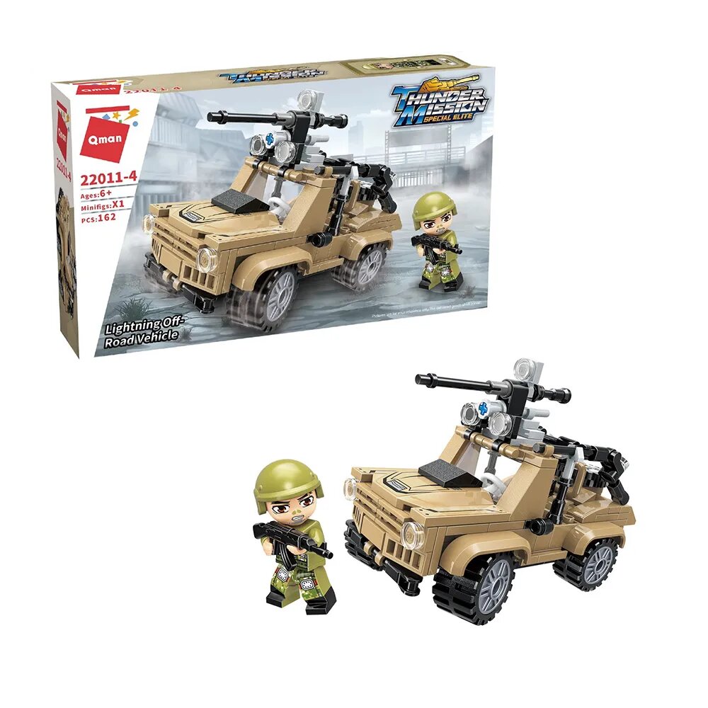 Конструктор Qman Молния внедорожник 162 дет 6+ 22011-4