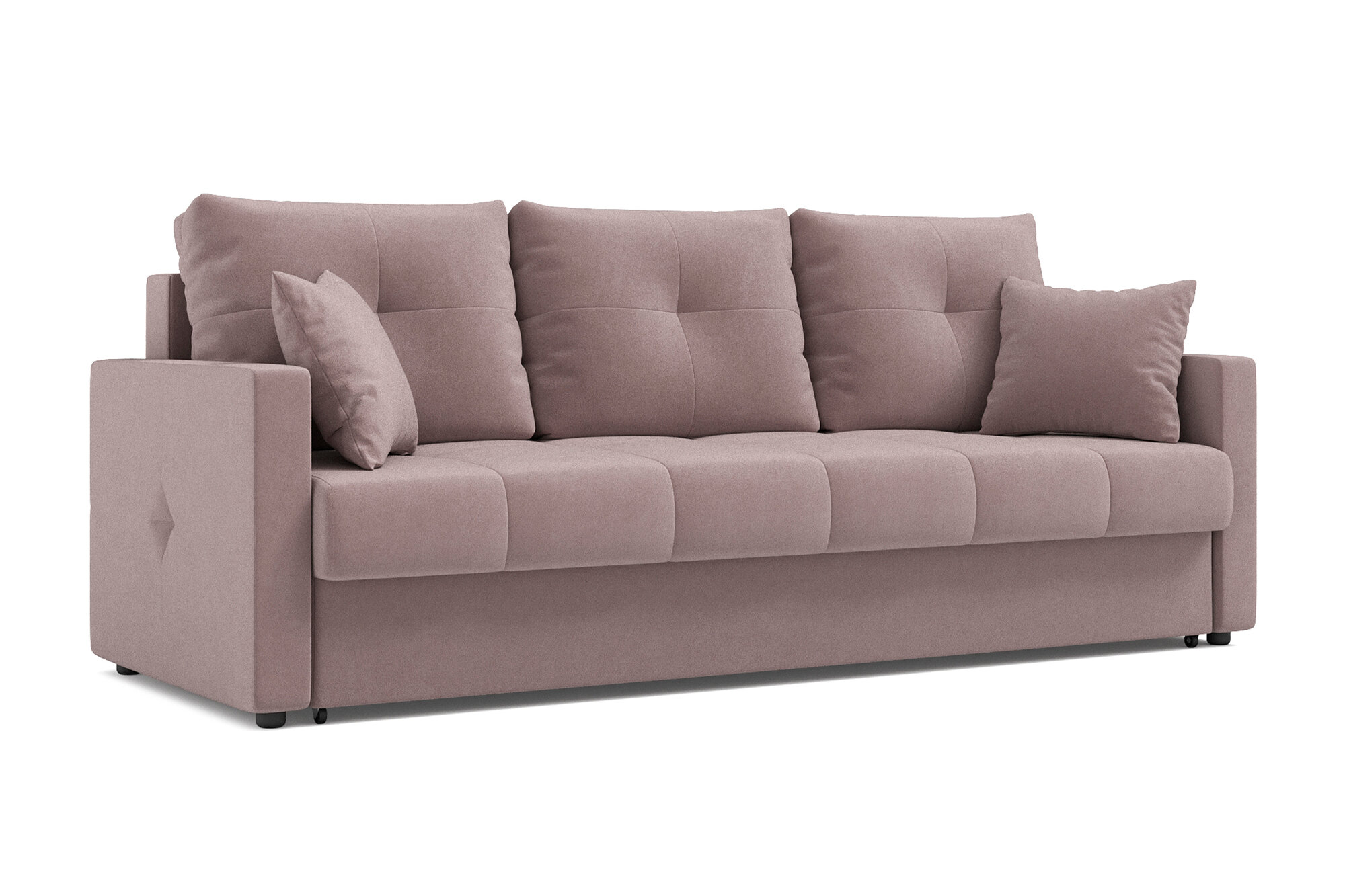 Диван раскладной трехместный Нонтон Вита, еврокнижка, коричневый, 225 см