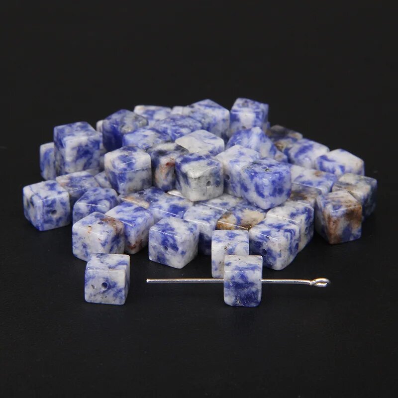 Модные цвета 4 мм/6 мм/8 мм квадратные бусины куб из натурального камня свободные бусины-разделители DIY ручной работы из бисера для изготовления ювелирных изделий оптом