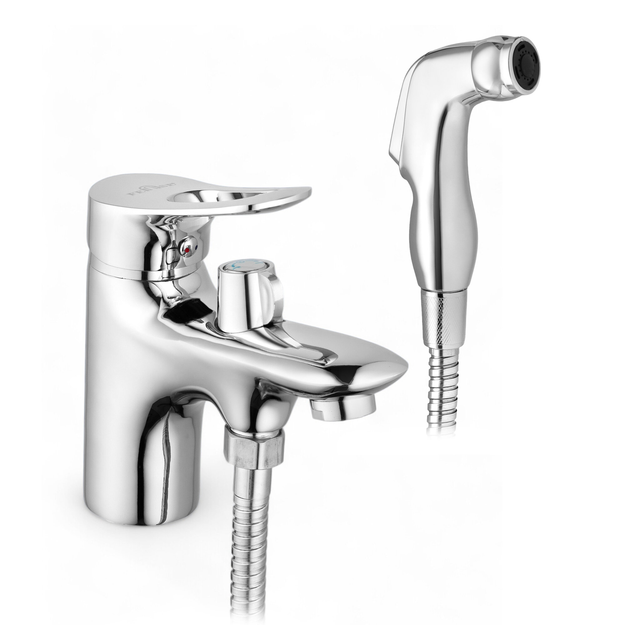 Смеситель для раковины с гигиенической лейкой для биде и унитазов, хромированный, FEINISE