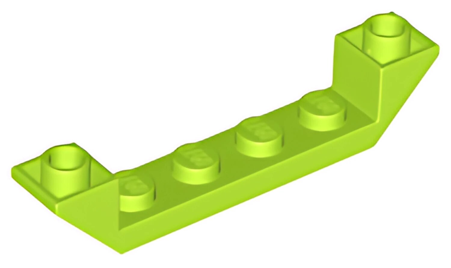 Деталь LEGO Lego Slope, Inverted 45 6 x 1 Double with 1 x 4 Cutout 52501 Lime U