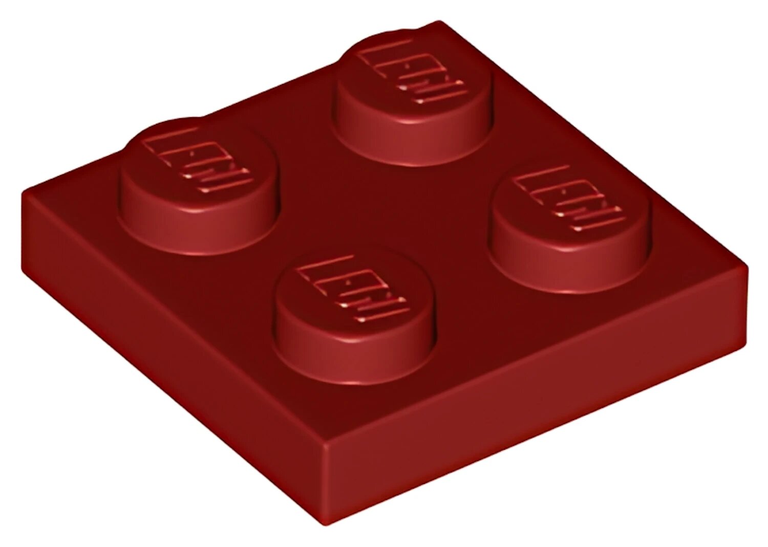 Деталь LEGO Plate 2 x 2 3022 (94148) Dark Red U