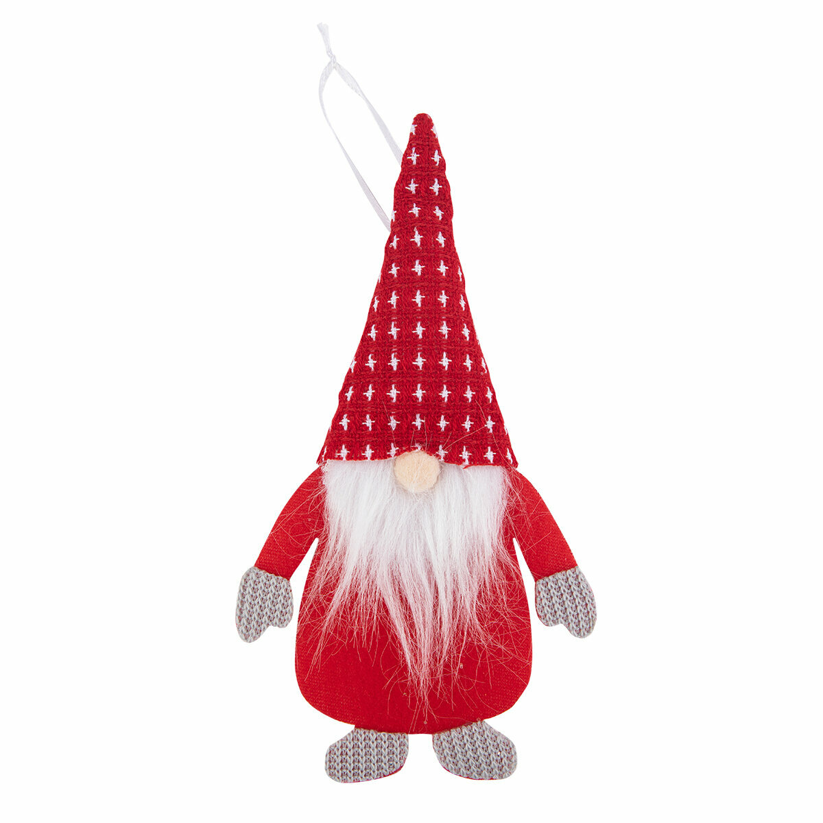 SNOWEEKON Елочная игрушка SNW-DT155-UX50 12×20 см красный №01, декоративное украшение 1шт