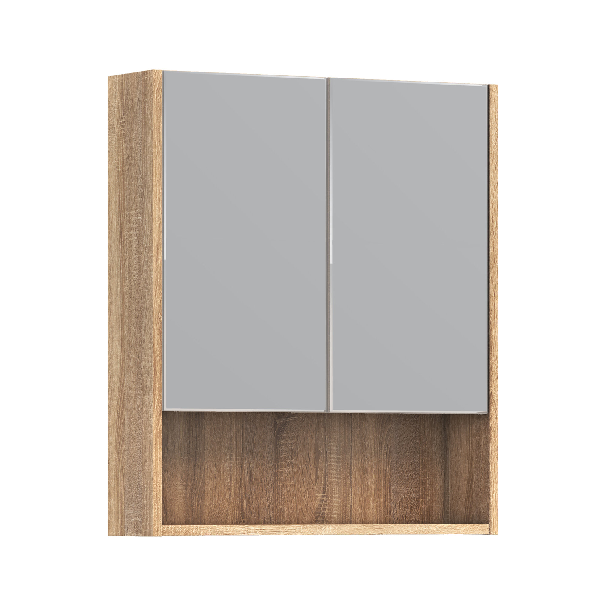 Шкаф настенный для ванной Модуль 60 с зеркалом