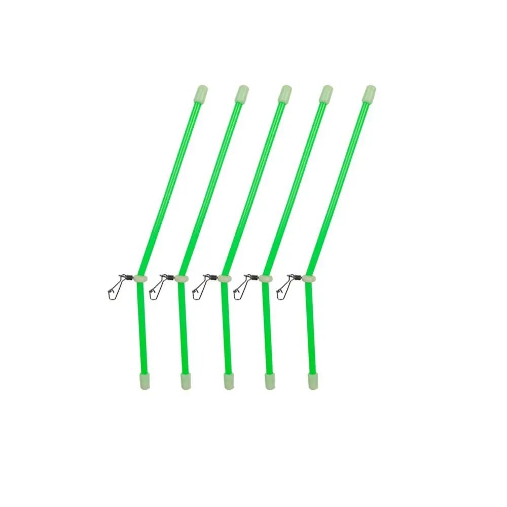 Зелёные светоотражающие фидерные бумы из ПВХ 5 шт. Зеленый, 15cm