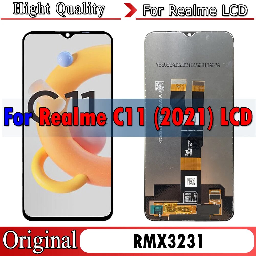 6,52 "Оригинальный ЖК-дисплей для Realme C11 2021, детали для замены для Realme C11(2021) дисплей RMX3231