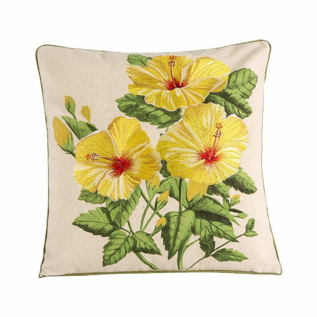Цветочная вышитая подушка, наволочка, чехлы ручной работы, домашний декор