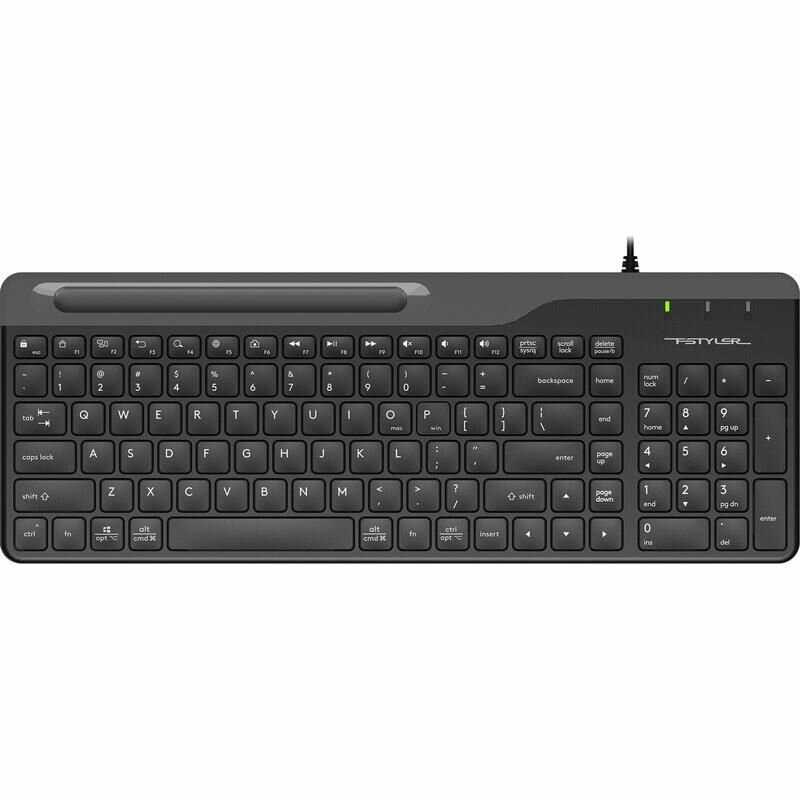Компьютерная клавиатура A4Tech "Fstyler", черная, USB Slim (FK25 BLACK)