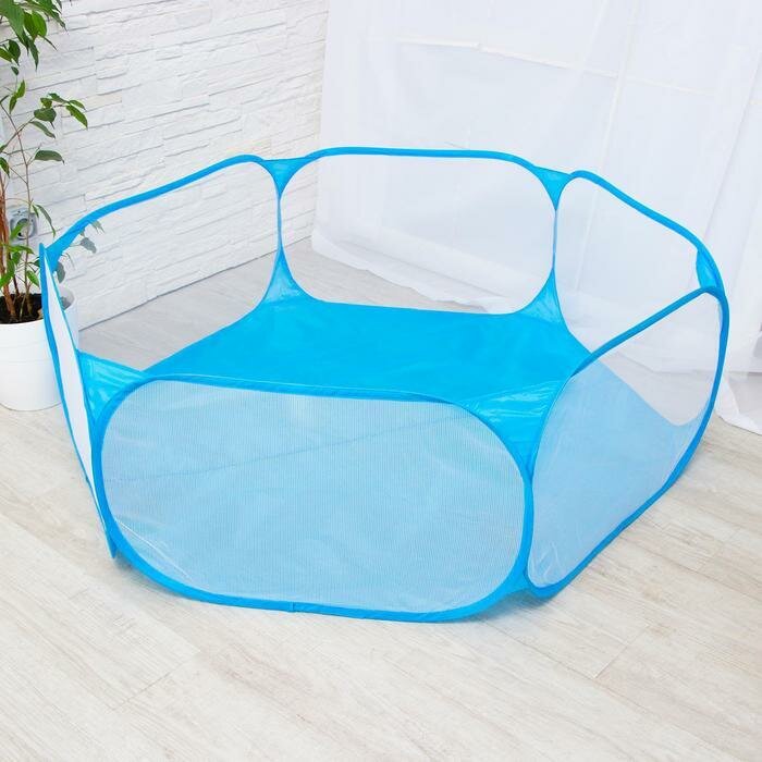 Сухой бассейн КНР манеж, для шариков, "Голубой", 120х120х38 см (5119108)