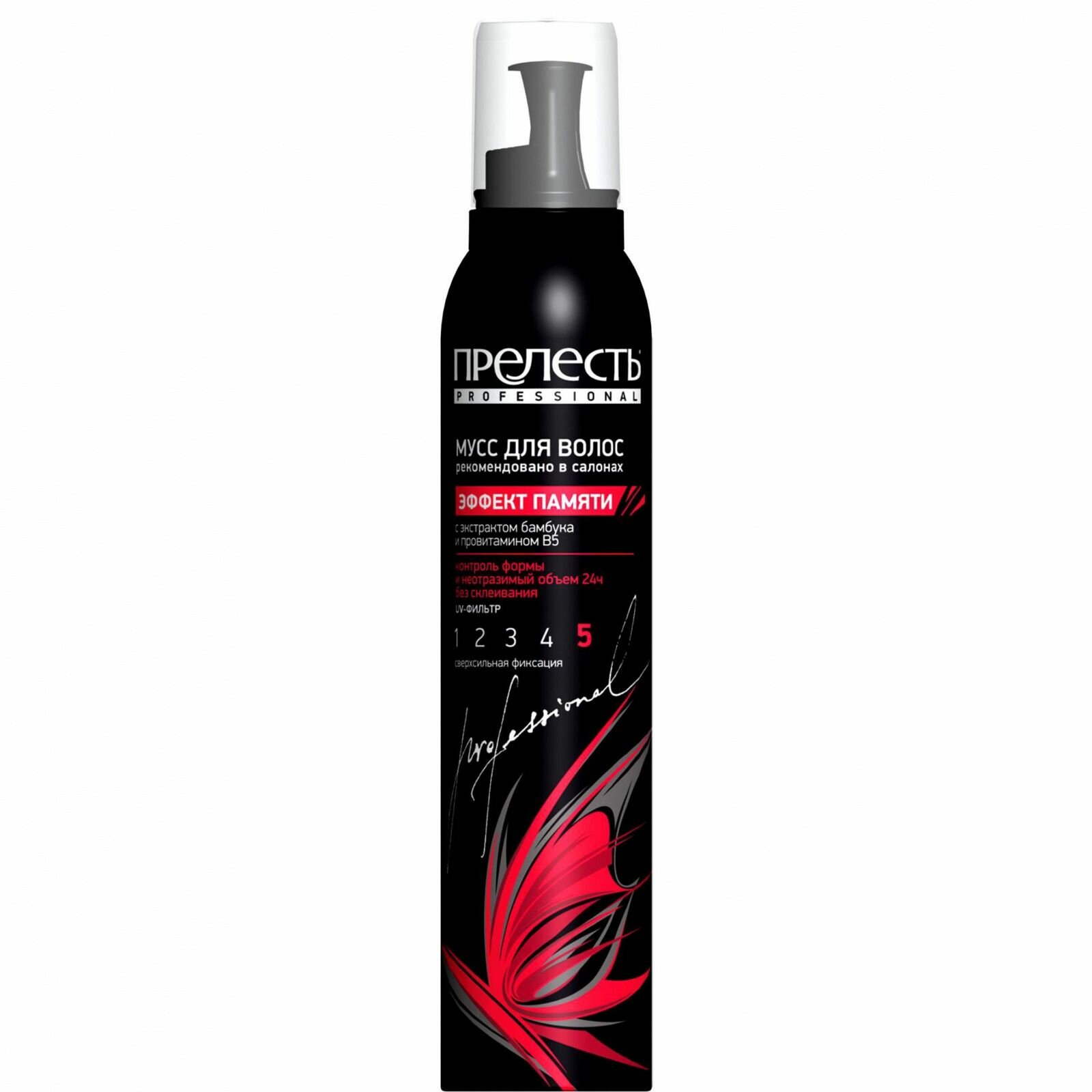 Мусс для волос Прелесть Эффект памяти, сверхсильной фиксации, 160 мл