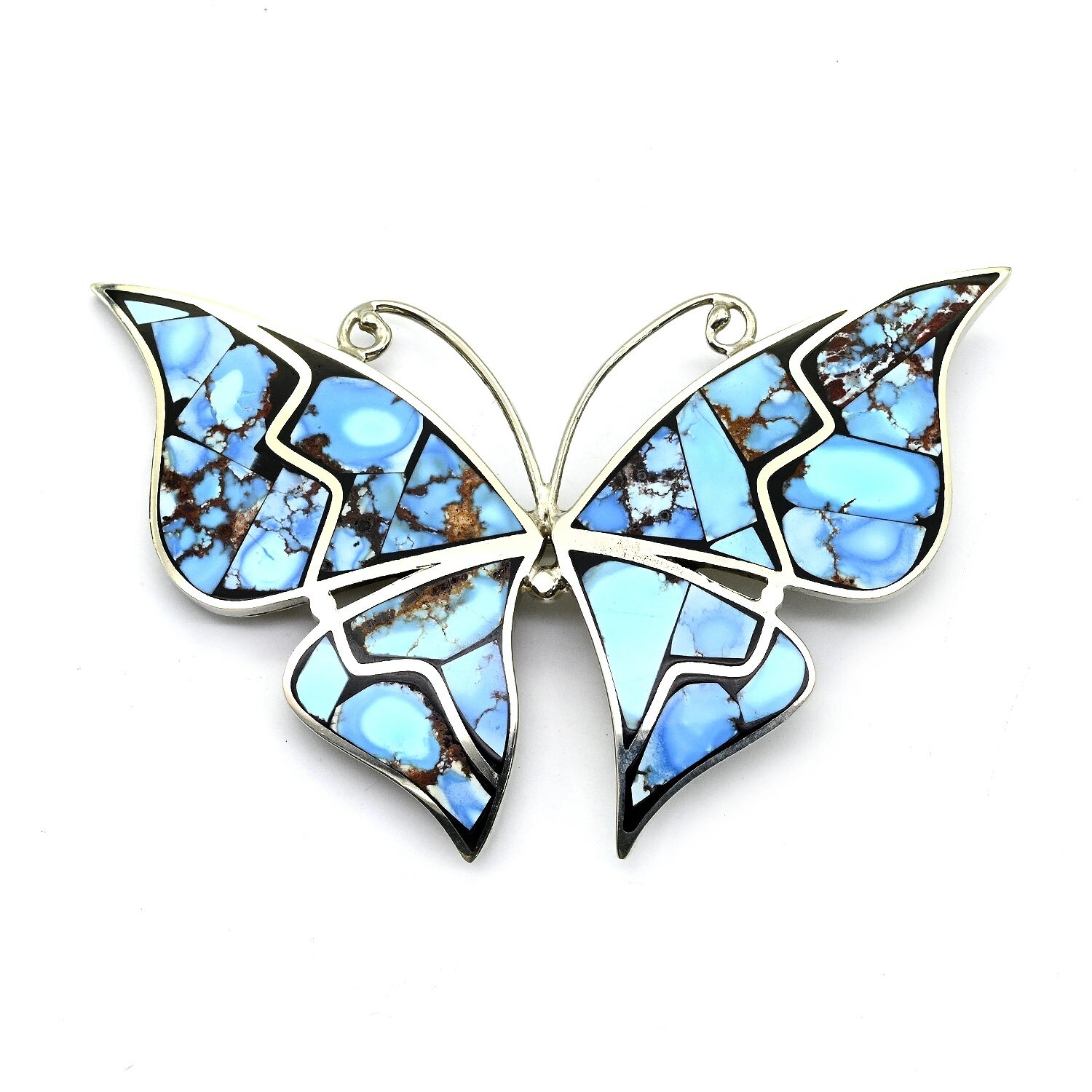 Брошь, бирюза