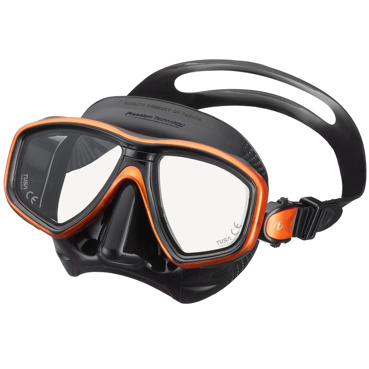 Маска для дайвинга TUSA M-212 Ceos черный силикон, оранжевый
