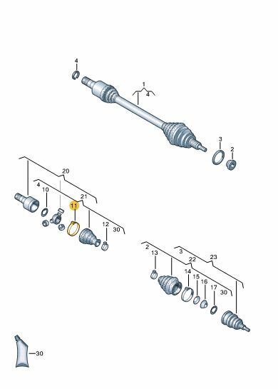 VAG N91118801 Хомут металлический для VW POLO (SED RUS) (2011>)