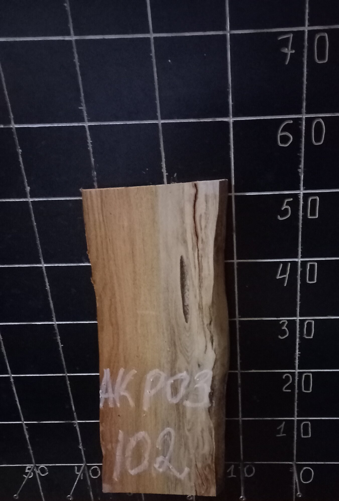 Слэб из массива дерева акация розовая №102, 2,5*19*50 см, ДОКЛЕС