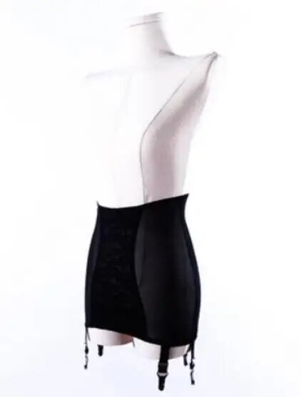 Черный комплект сексуального белья с поясом и чулками Черный, XL, garter belt only