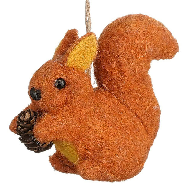 Елочная игрушка Белочка Кейли 13 см оранжевая, подвеска, Edelman, 1146918-3