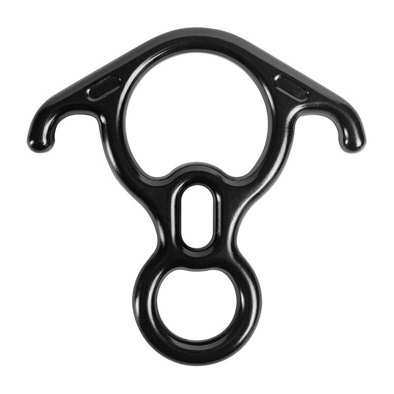 Спусковое устройство VERTICAL "Восьмерка Рогатая", алюминиевый сплав, 3500 кг, черное