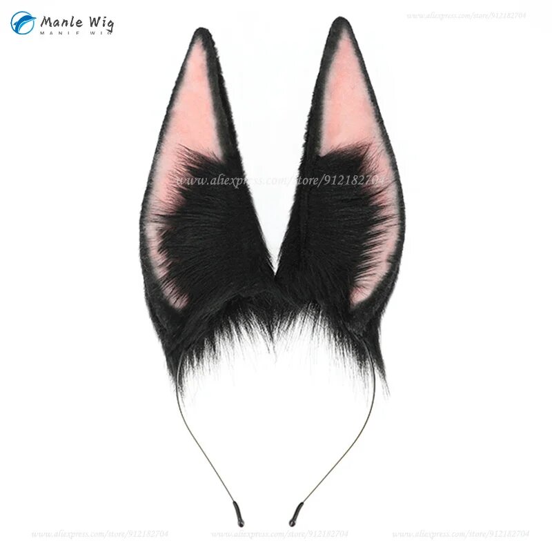 Manle Cos Тигнари парик 80 см термостойкий синтетический Черный, Ear Only