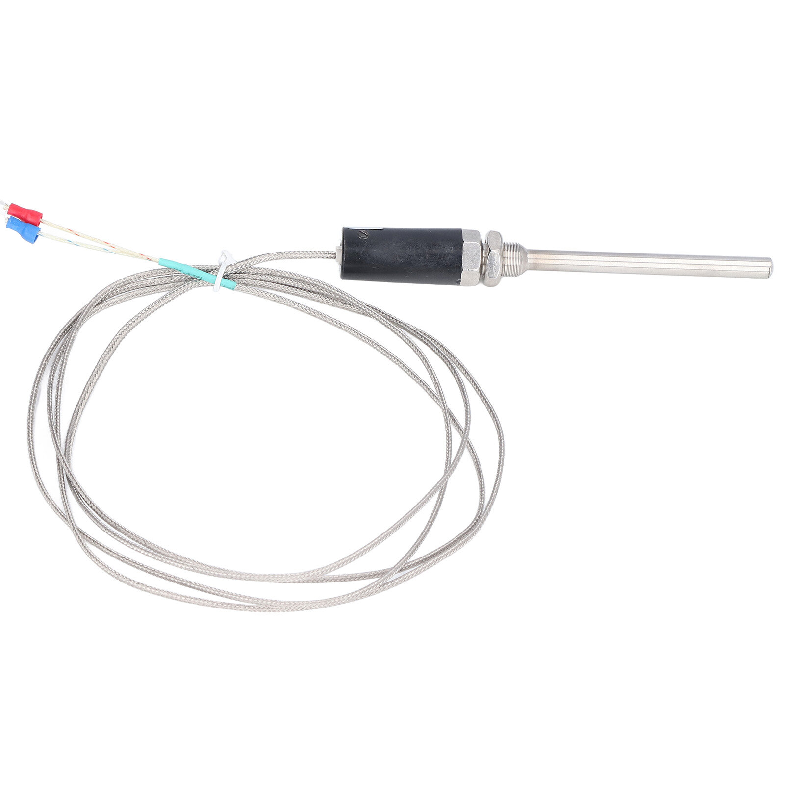K Type Thermocouple Sensor Nichrome Shielded Wire Sensors with Straight Shank 100mm