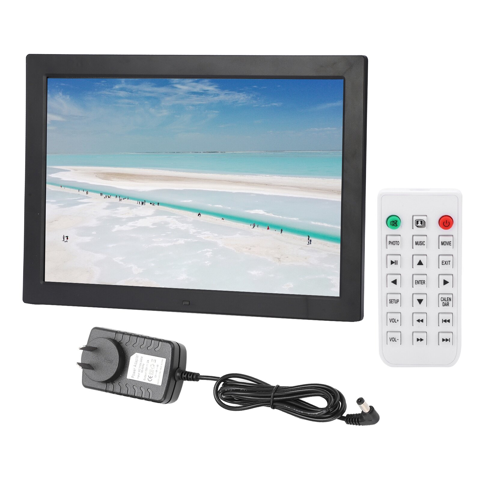 Цифровая фоторамка HD 17 дюймов, 1440x900, поддержка MP3/MP4/воспроизведения изображений, цифровые часы/календарь, разъем 100 240VAU