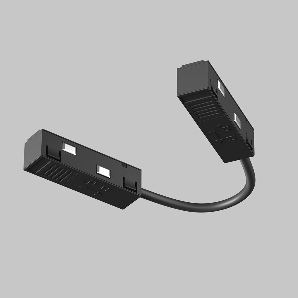 Коннектор питания угловой гибкий Maytoni, 15см, черный TRA034CPC-42B-15-1