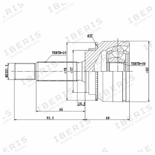 ШРУС наружный IBERIS IB6097