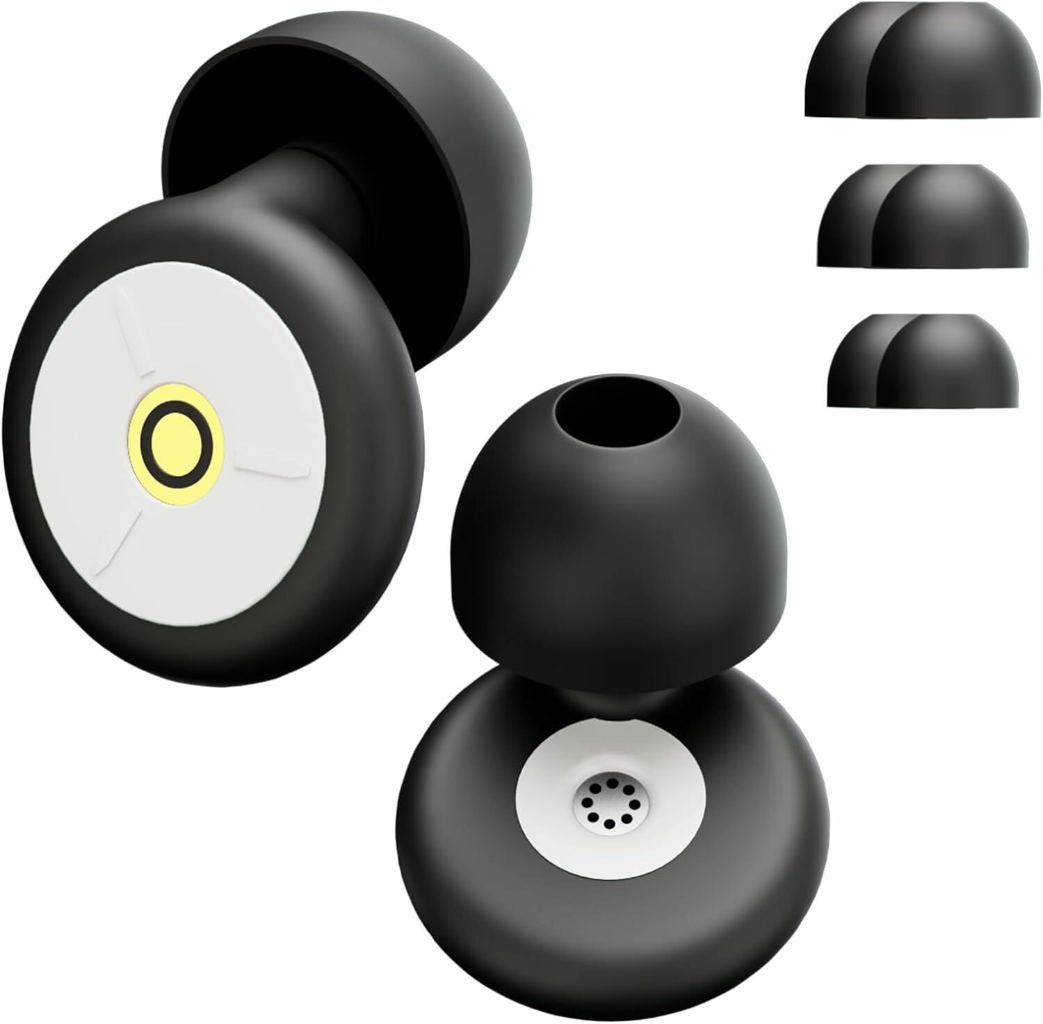 Беруши для сна с шумоподавлением, многоразовые, из мягкого силиконового материала, шумоподавление на 35 дБ, защита от храпа, с 3 парами сменных головок и ящиком для хранения