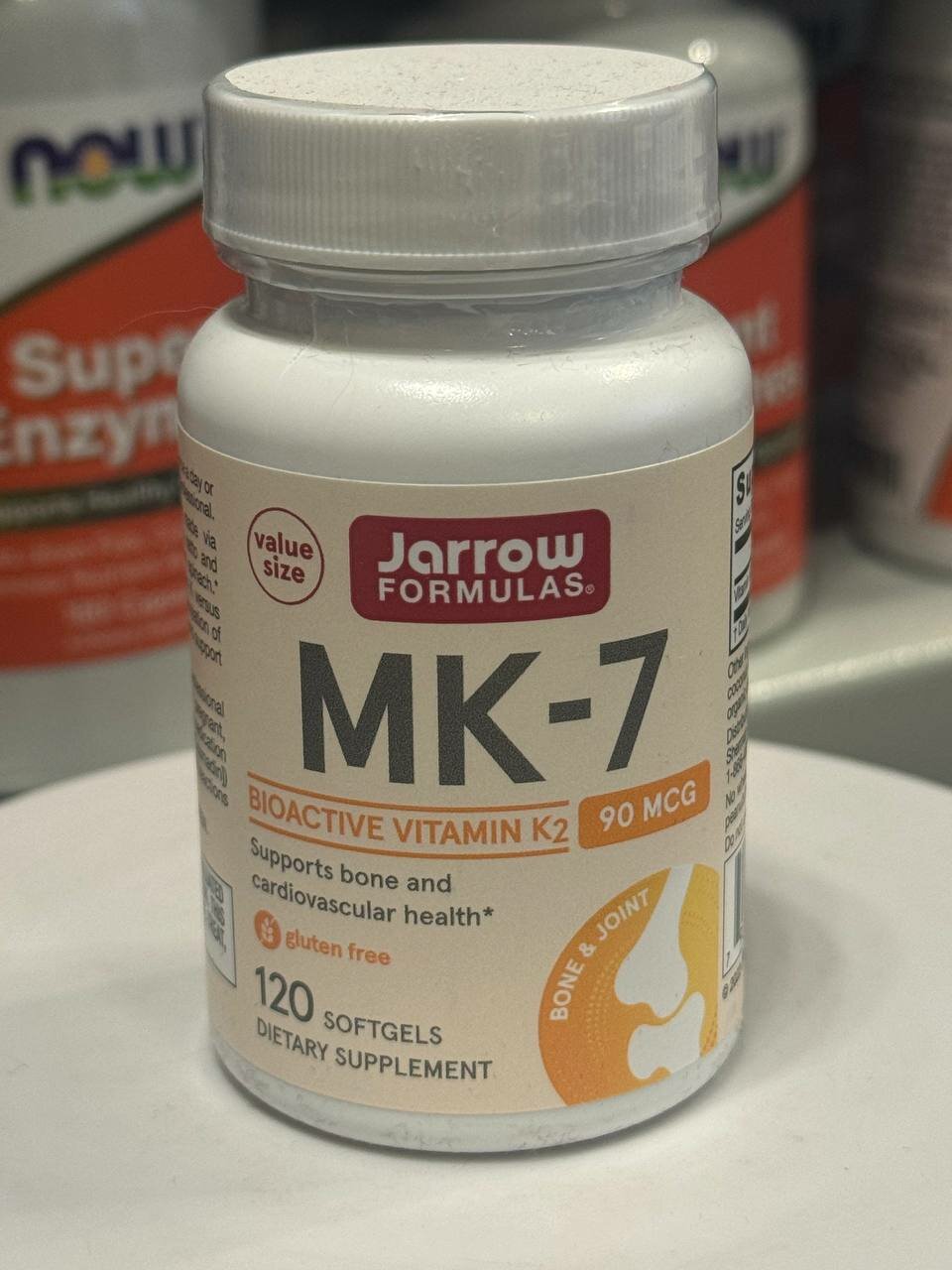 Jarrow Formulas MK-7 Vitamin K2 90 mcg, Витамин К2, 120 гелевых капсул