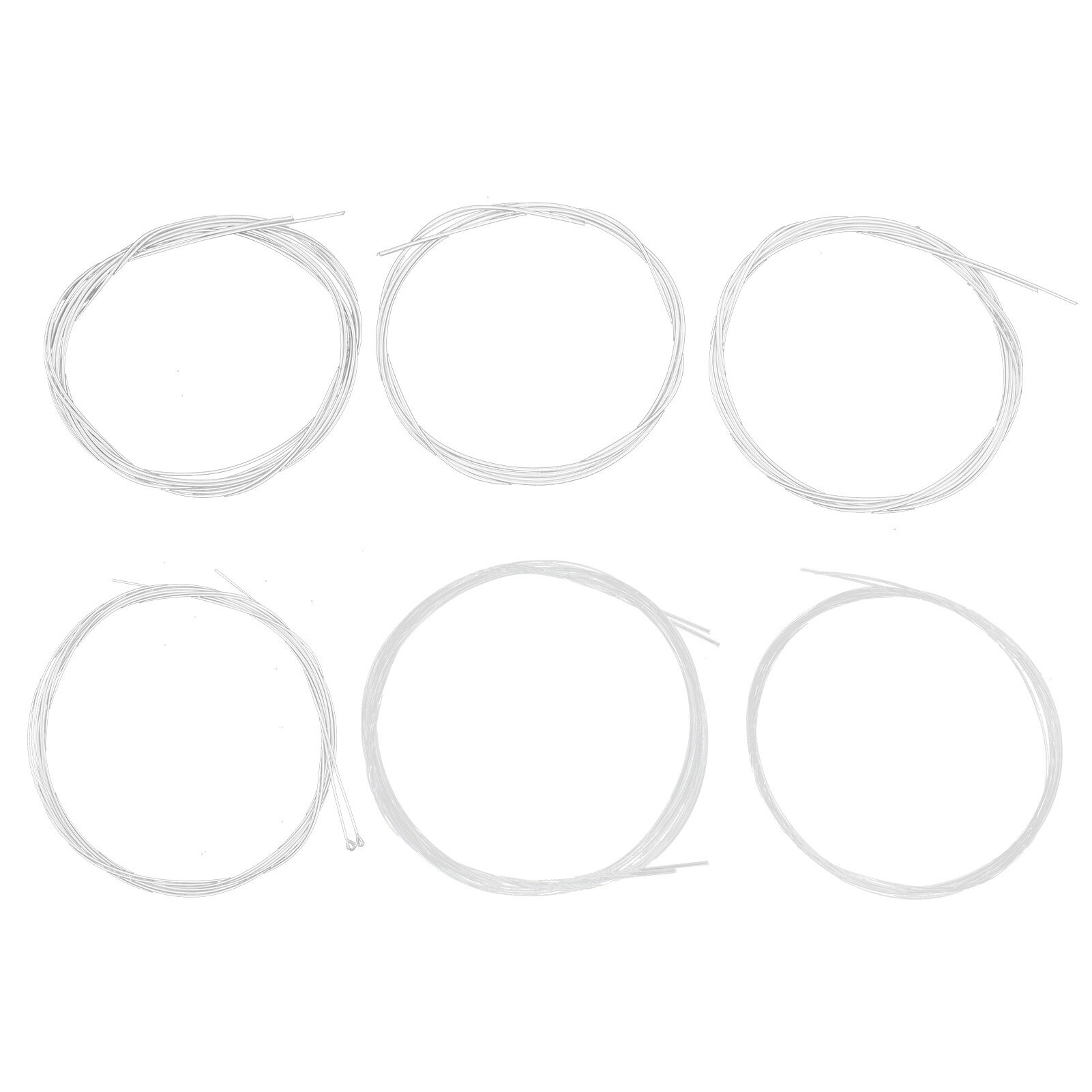 Набор из 6 струн для уда: 1G, 2D, 3A, 4E, 5B, 6F, нейлоновые, посеребренные, из медного сплава.