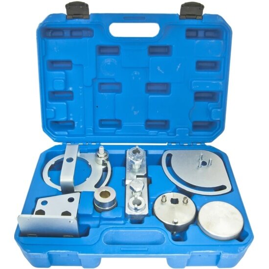 Набор фиксаторов для обслуживания двигателей Эврика ER-86919: T6 Volvo S80, XC90,60,70-3,0T,3,2 (8пр.) в кейсе